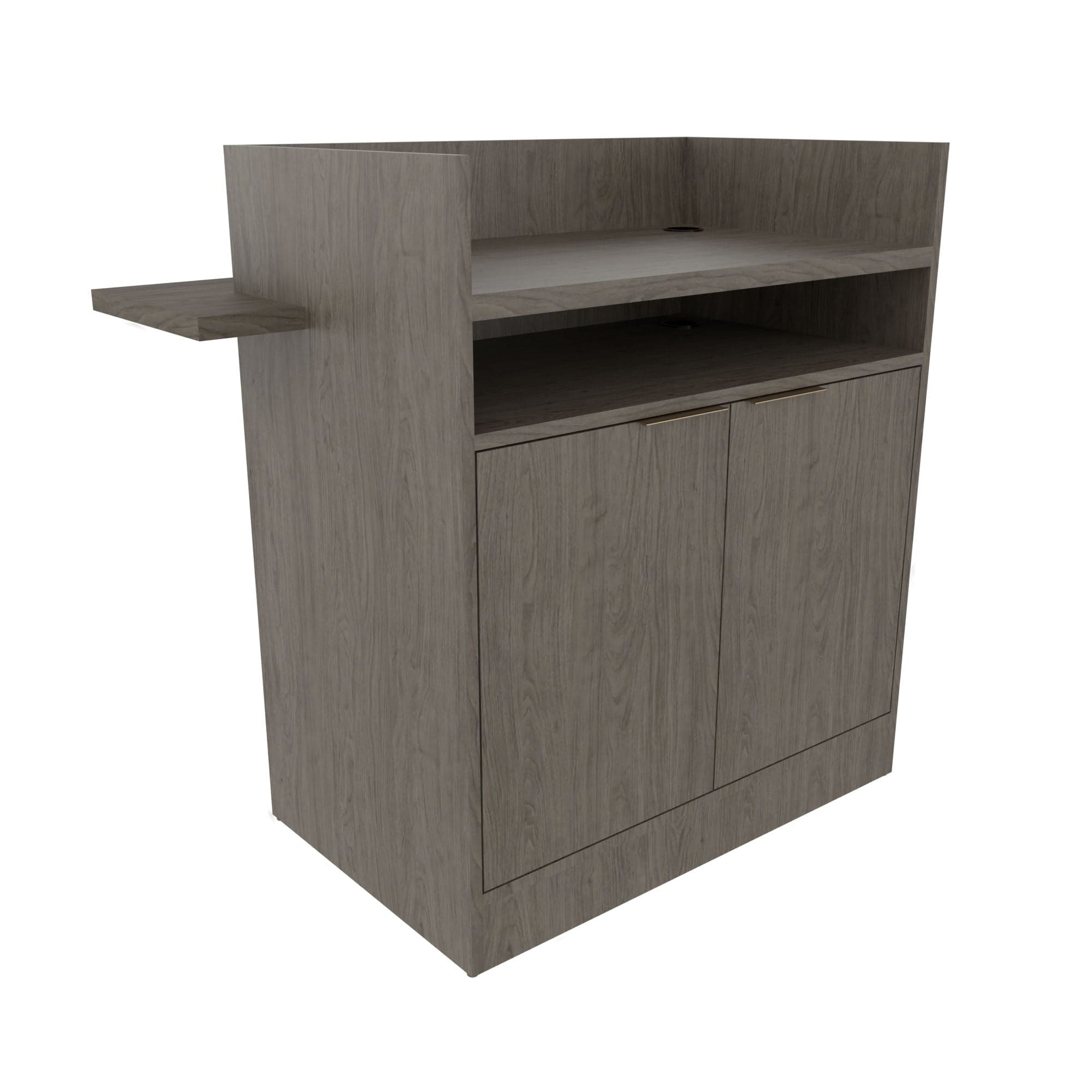 FINLEY DESK WITH WRAP-AROUND LEDGE – MrBeauty